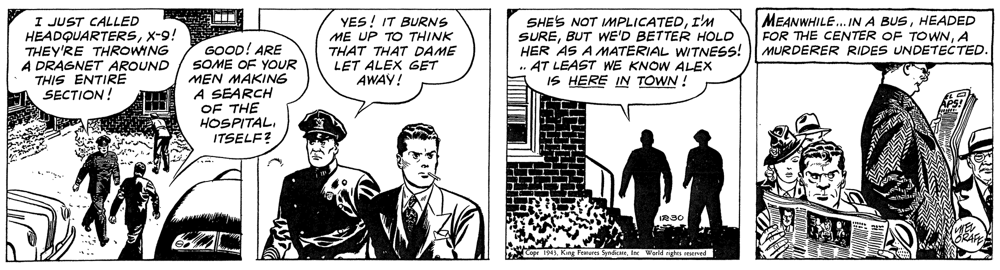 Secret Agent X-9 Comic Strip 1943-12-30 | Comics Kingdom