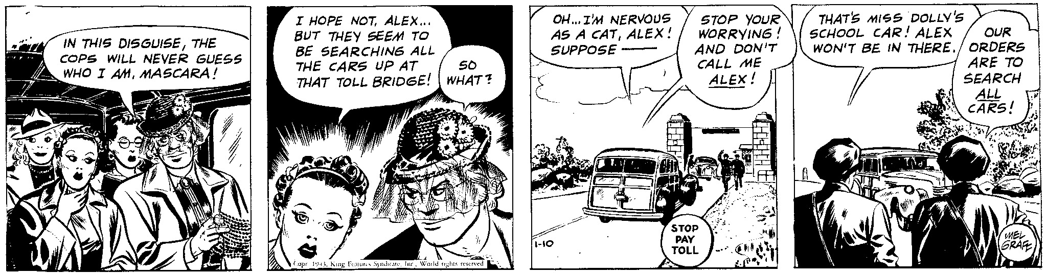 Secret Agent X-9 Comic Strip 1944-01-10 | Comics Kingdom