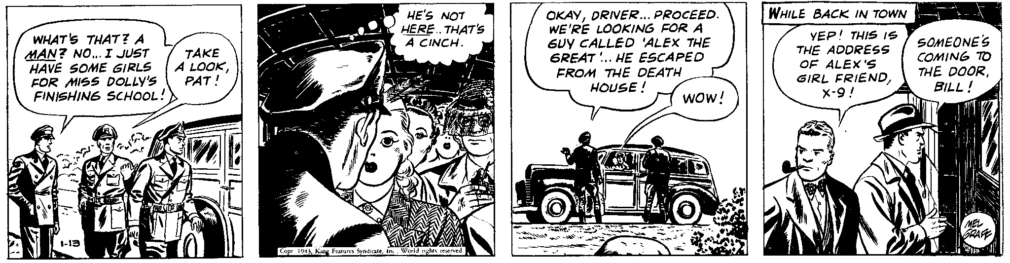 Secret Agent X-9 Comic Strip 1944-01-13 | Comics Kingdom