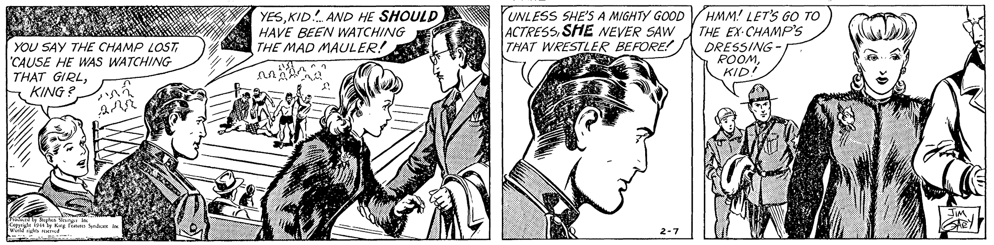 King of the Royal Mounted Comic Strip 1944-02-07 | Comics Kingdom