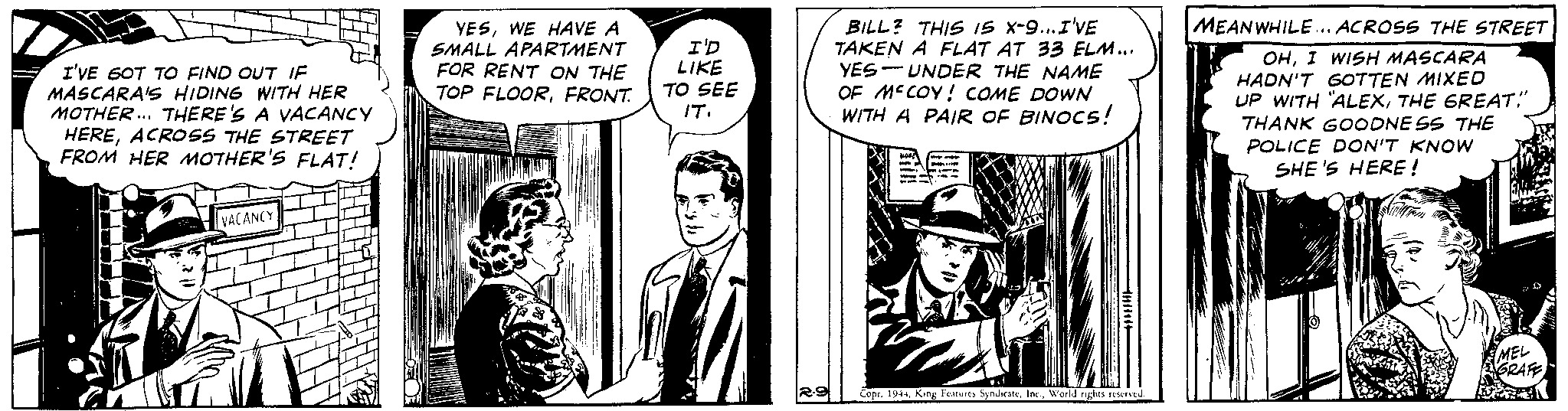 Secret Agent X-9 Comic Strip 1944-02-09 | Comics Kingdom