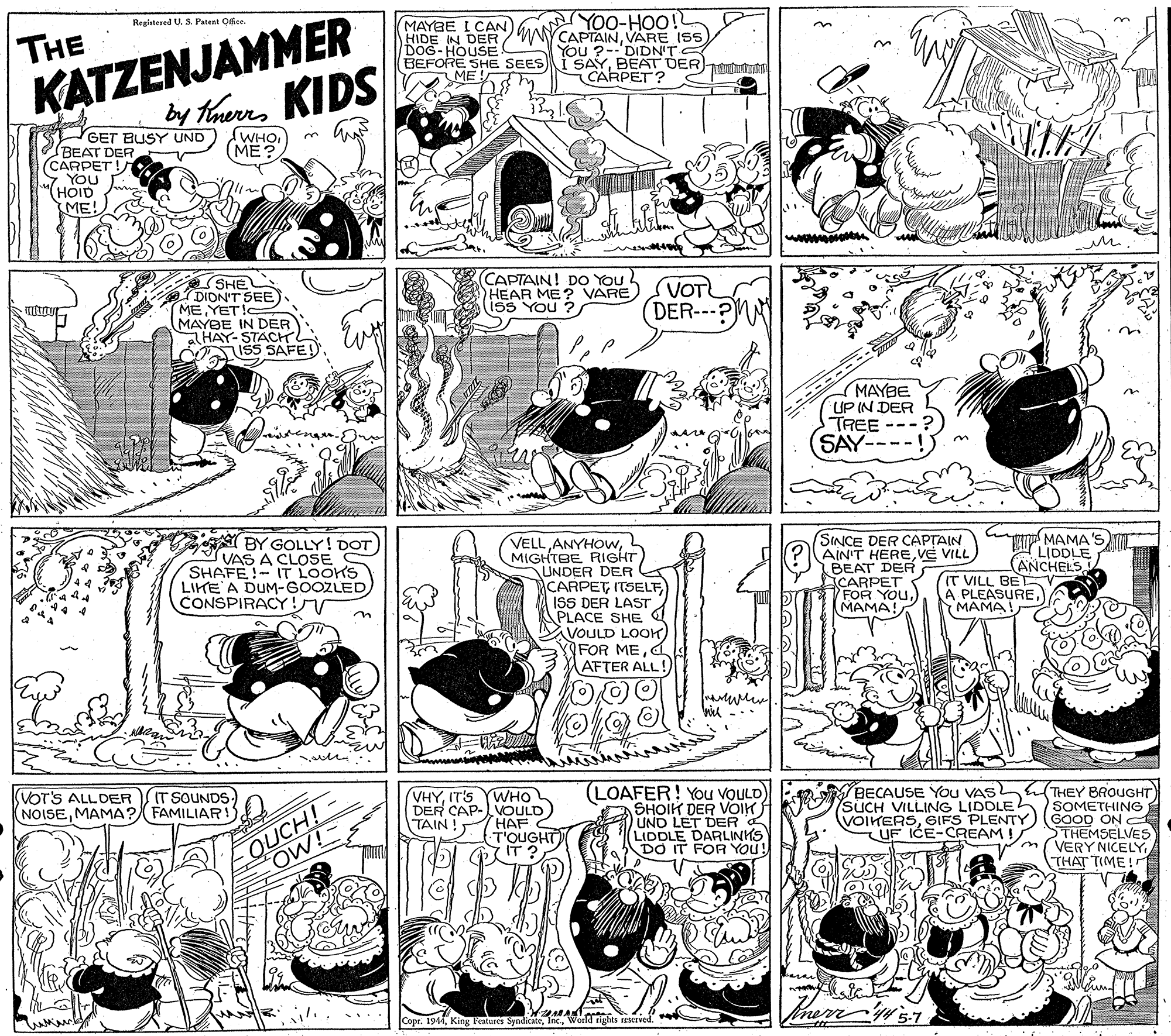 Katzenjammer Kids Vintage Sundays Comic Strip 1944-05-07 | Comics Kingdom