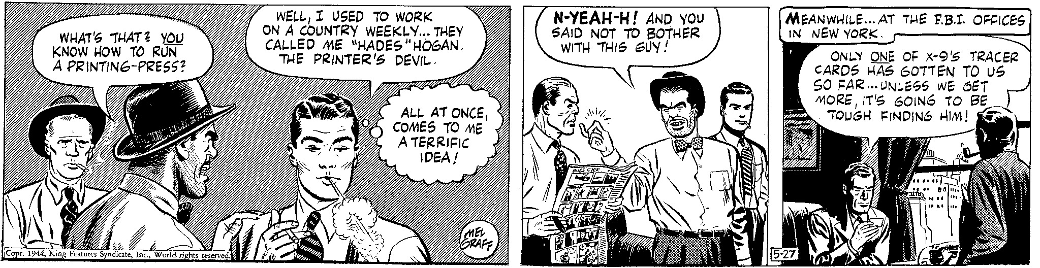 Secret Agent X-9 Comic Strip 1944-05-27 | Comics Kingdom