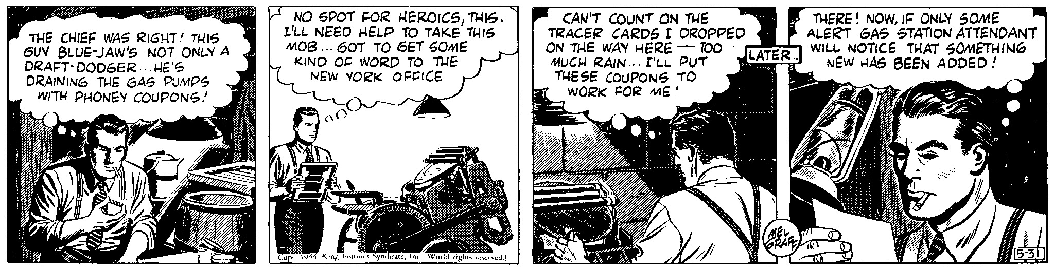 Secret Agent X-9 Comic Strip 1944-05-31 | Comics Kingdom