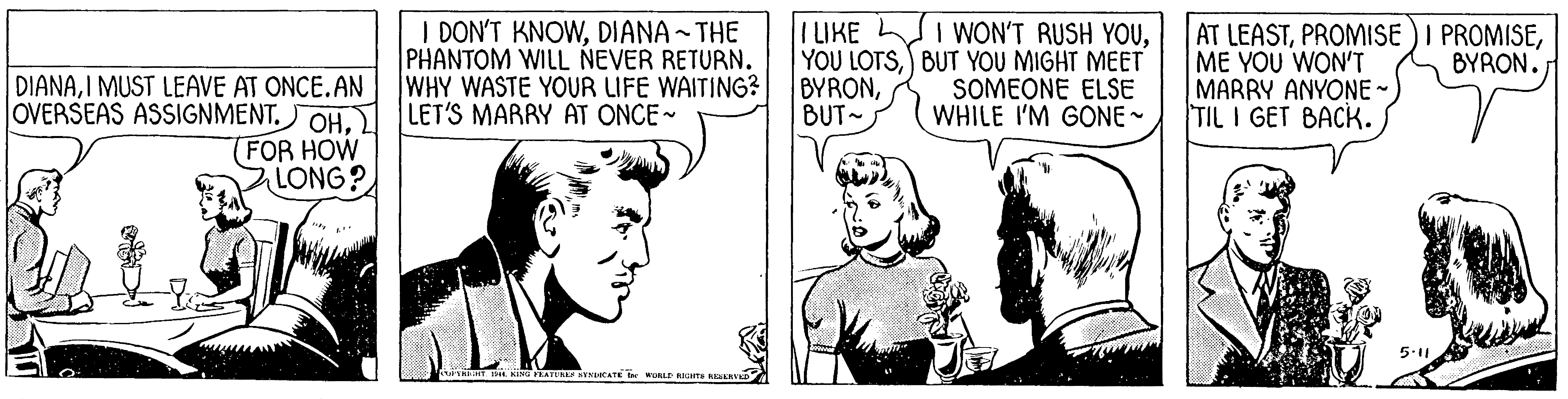 The Phantom Vintage Comic Strip 1944-05-11 | Comics Kingdom