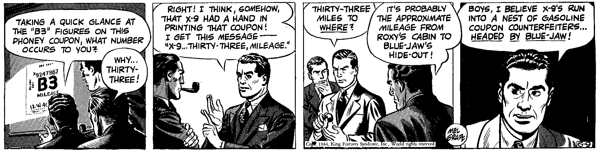 Secret Agent X-9 Comic Strip 1944-06-09 | Comics Kingdom