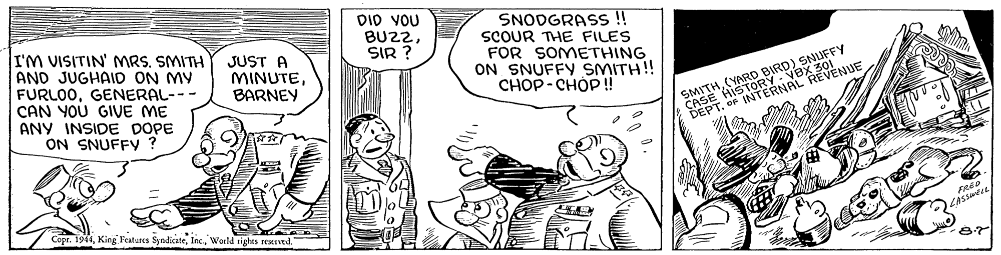Barney Google And Snuffy Smith Comic Strip 1944-08-07 | Comics Kingdom