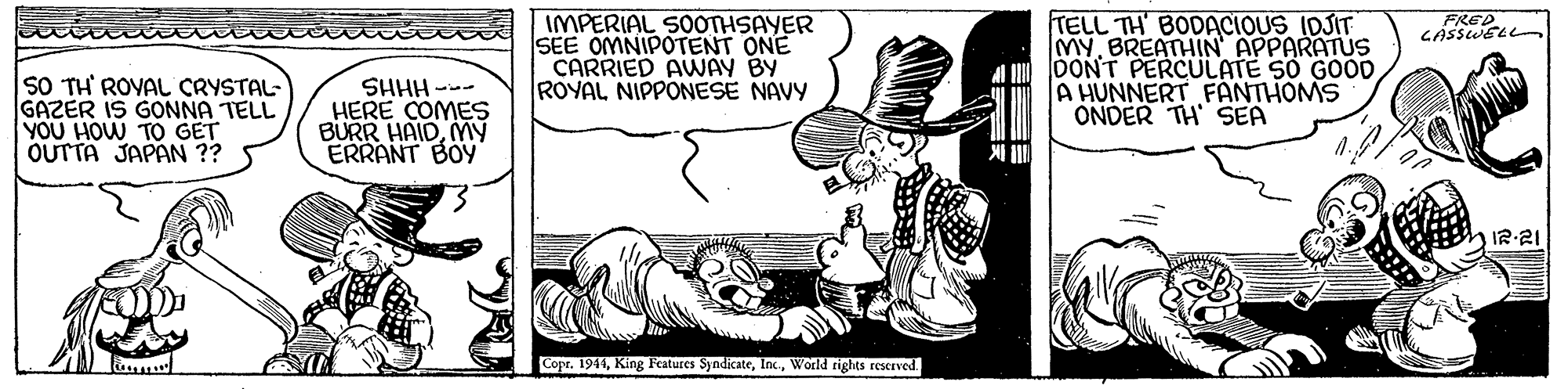 Barney Google And Snuffy Smith Comic Strip 1944-12-21 | Comics Kingdom
