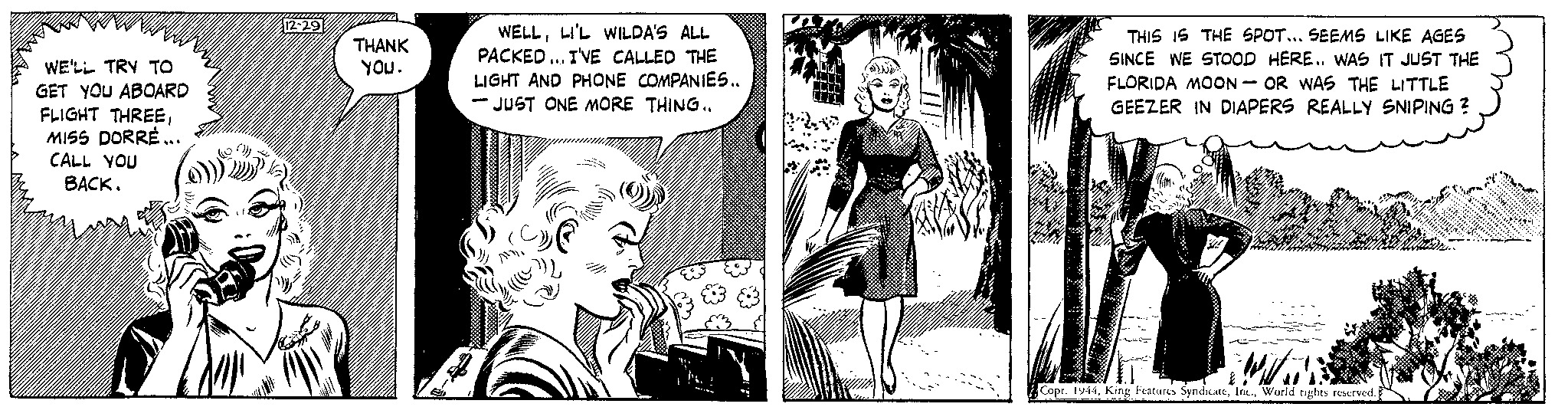 Secret Agent X-9 Comic Strip 1944-12-29 | Comics Kingdom