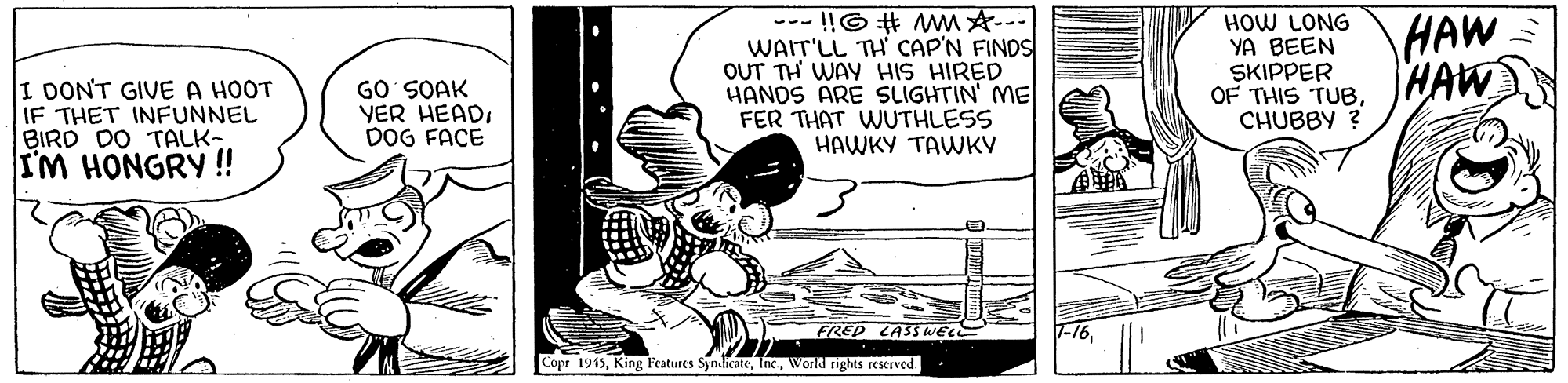 Barney Google And Snuffy Smith Comic Strip 1945-01-16 | Comics Kingdom