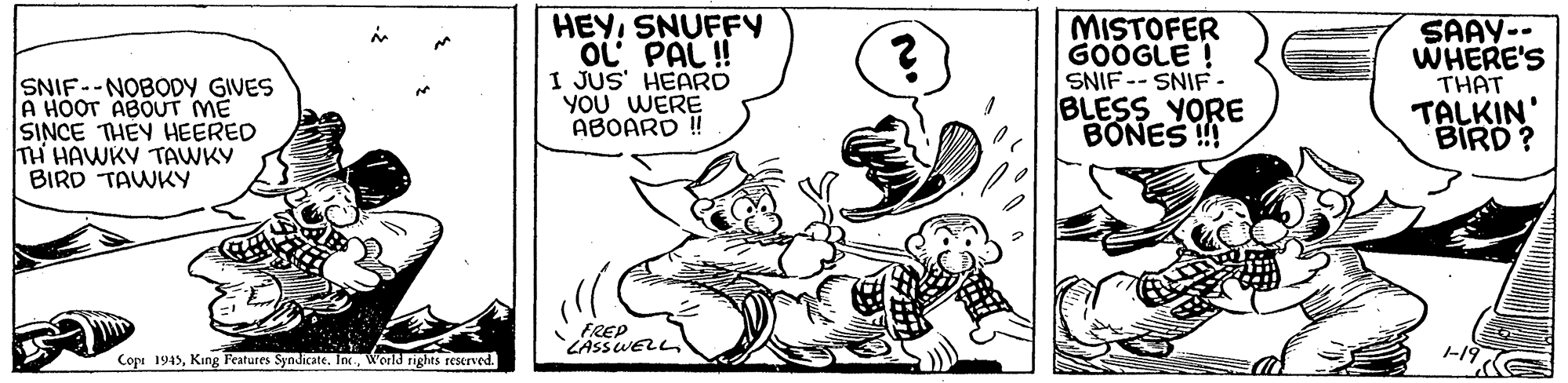 Barney Google And Snuffy Smith Comic Strip 1945-01-19 | Comics Kingdom