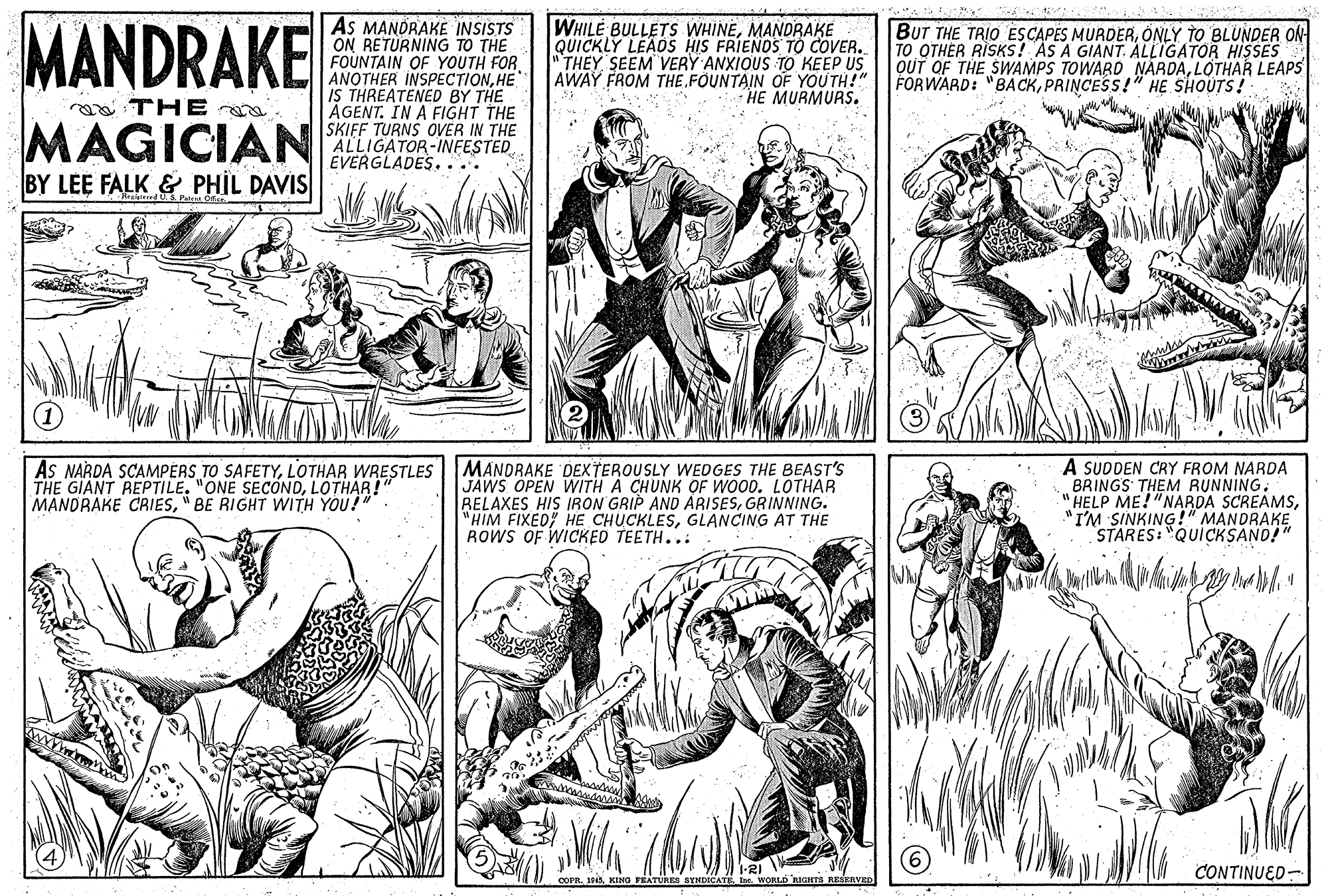 Mandrake The Magician Comic Strip 1945-01-21 | Comics Kingdom