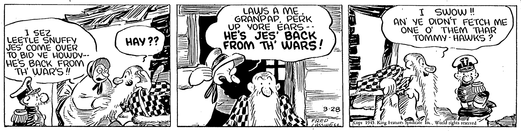 Barney Google And Snuffy Smith Comic Strip 1945-03-28 | Comics Kingdom