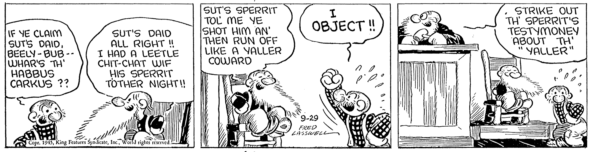 Barney Google And Snuffy Smith Comic Strip 1945-09-29 | Comics Kingdom