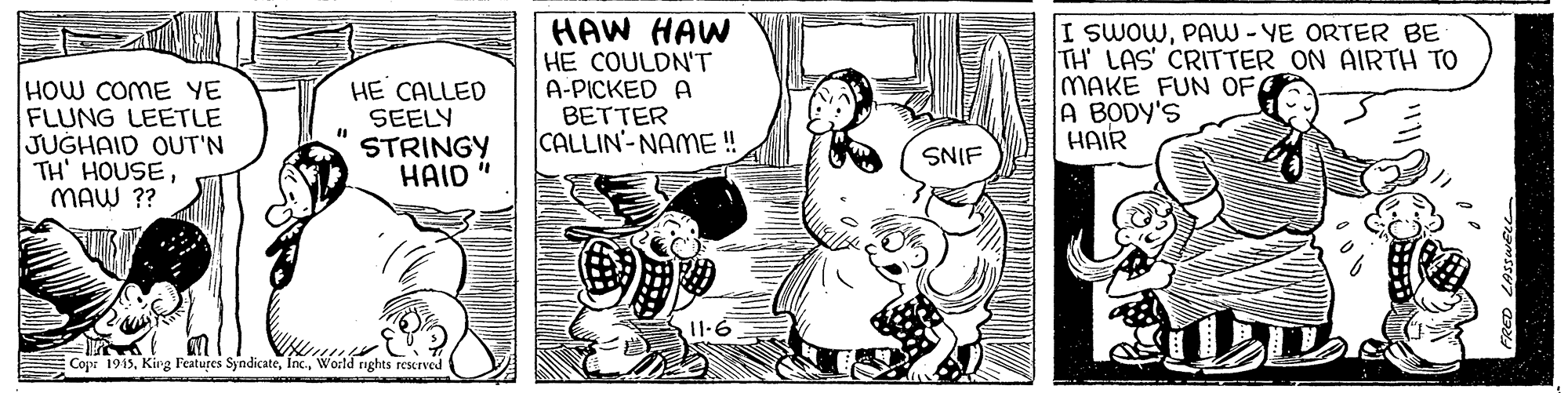 Barney Google And Snuffy Smith Comic Strip 1945-11-06 | Comics Kingdom