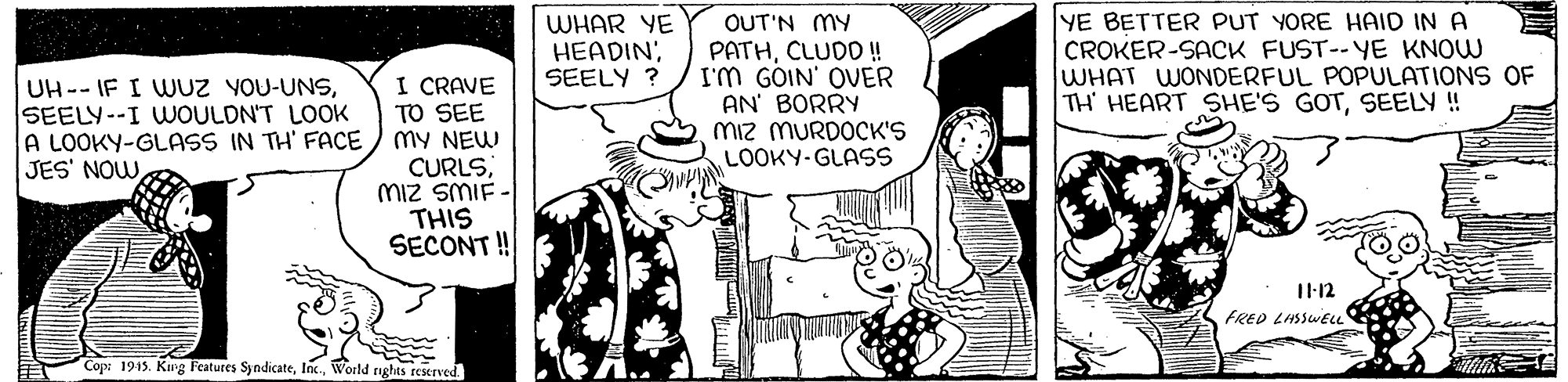 Barney Google And Snuffy Smith Comic Strip 1945-11-12 | Comics Kingdom
