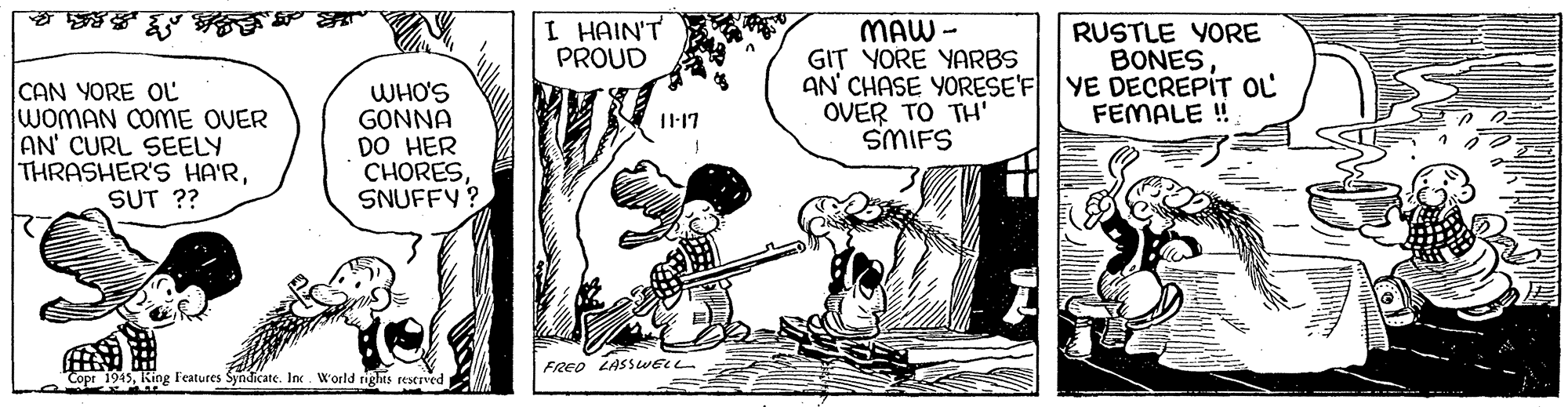 Barney Google And Snuffy Smith Comic Strip 1945-11-17 | Comics Kingdom
