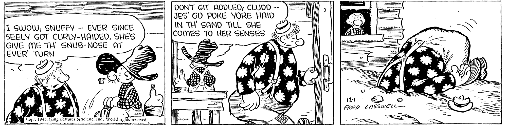 Barney Google And Snuffy Smith Comic Strip 1945-12-01 | Comics Kingdom