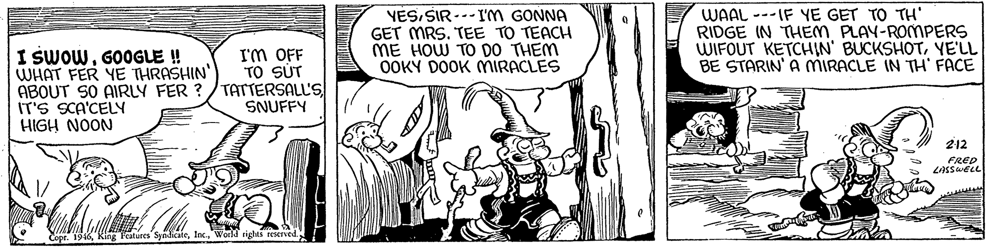 Barney Google And Snuffy Smith Vintage Comic Strip 1946-02-12 | Comics ...