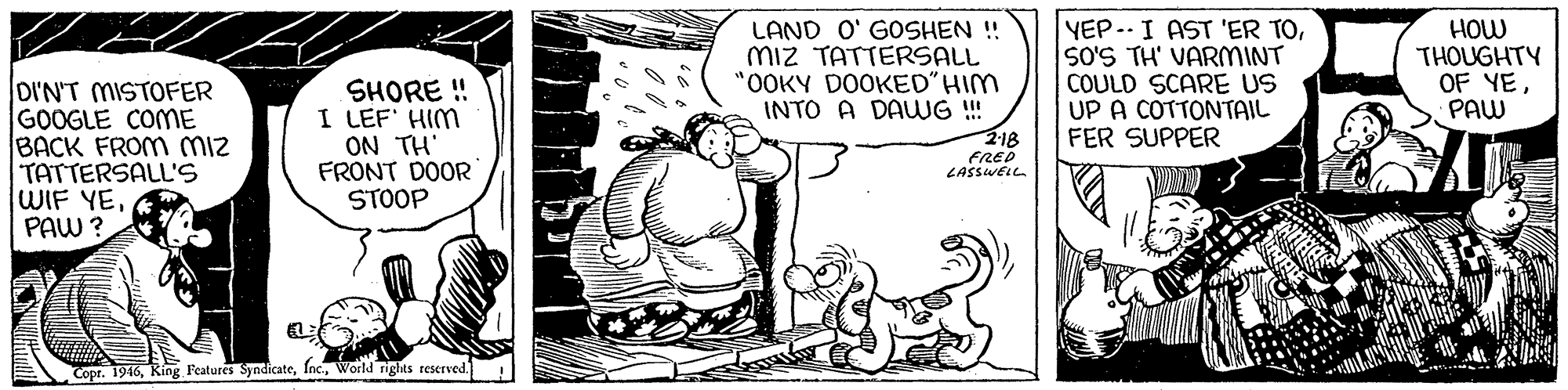Barney Google And Snuffy Smith Vintage Comic Strip 1946-02-18 | Comics ...