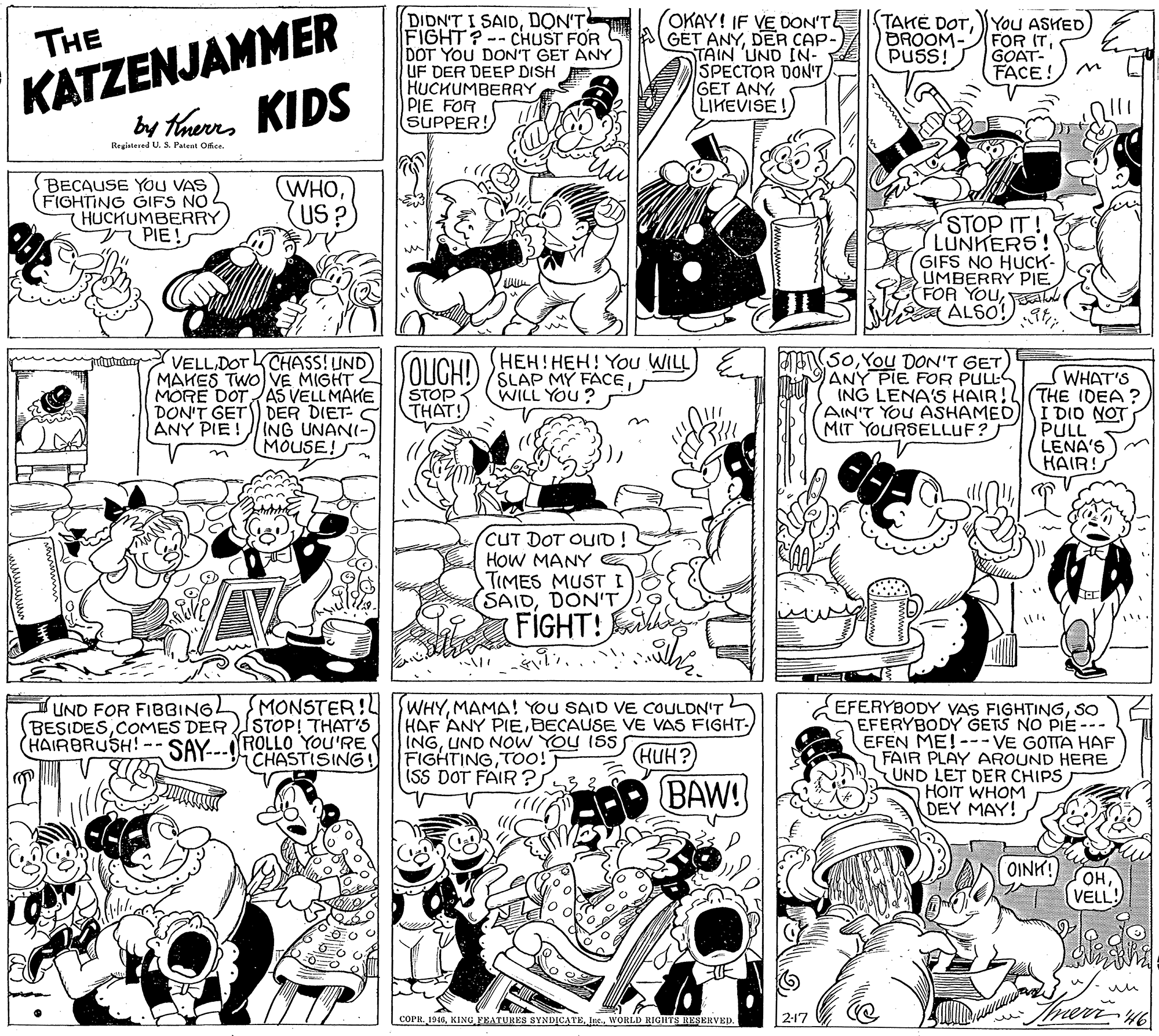 Katzenjammer Kids Vintage Sundays Comic Strip 1946-02-17 | Comics Kingdom