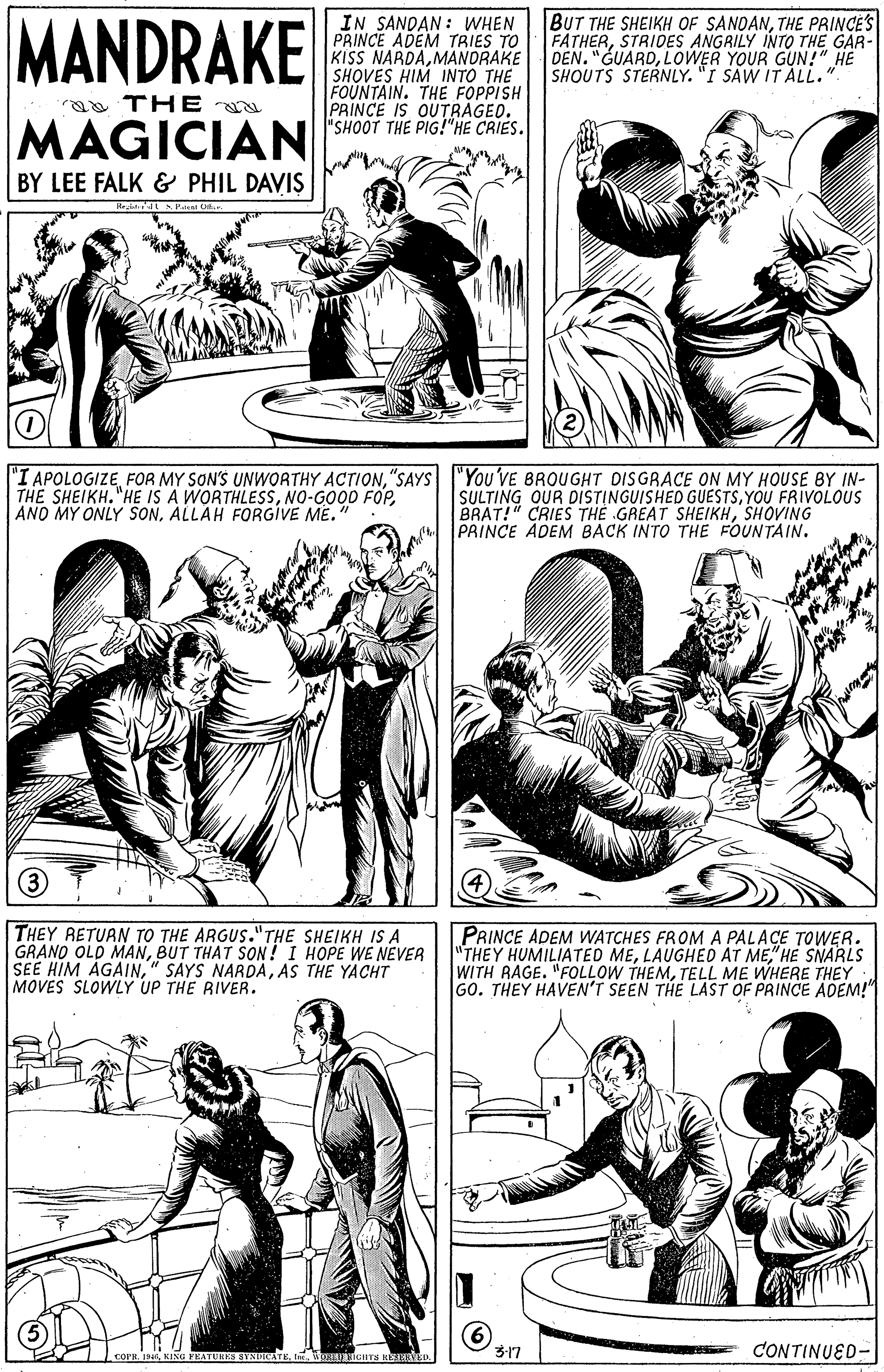Mandrake The Magician Vintage Sundays Comic Strip 1946-03-17 | Comics ...