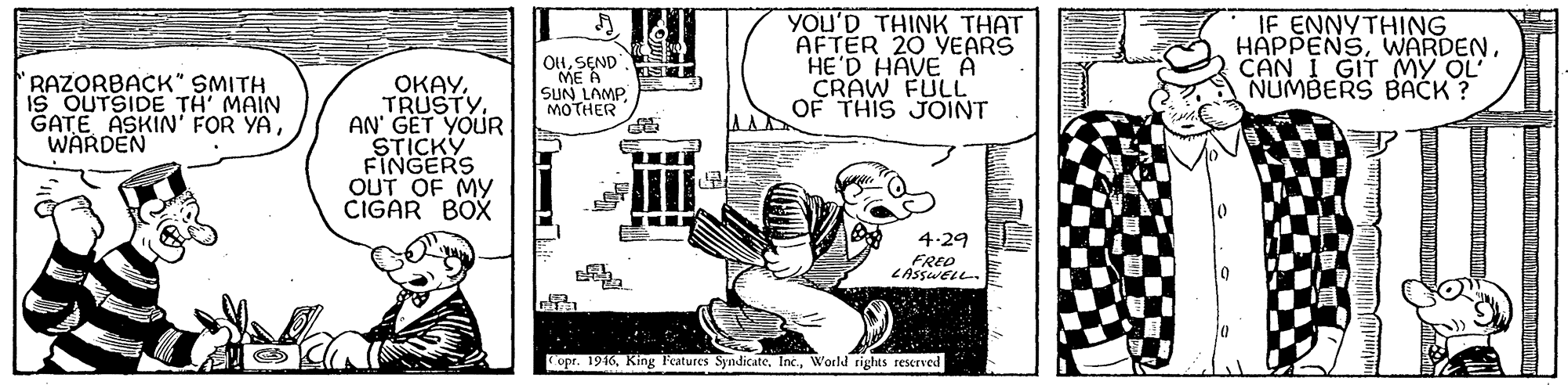 Barney Google And Snuffy Smith Vintage Comic Strip 1946-04-29 | Comics ...