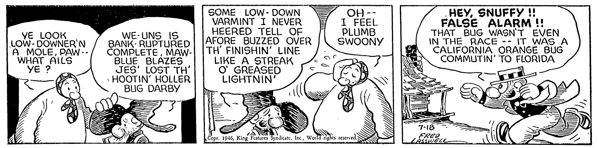 Barney Google And Snuffy Smith Vintage Comic Strip 1946-07-18 | Comics ...