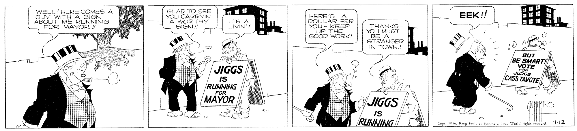 Bringing Up Father Comic Strip 1946-07-12 | Comics Kingdom
