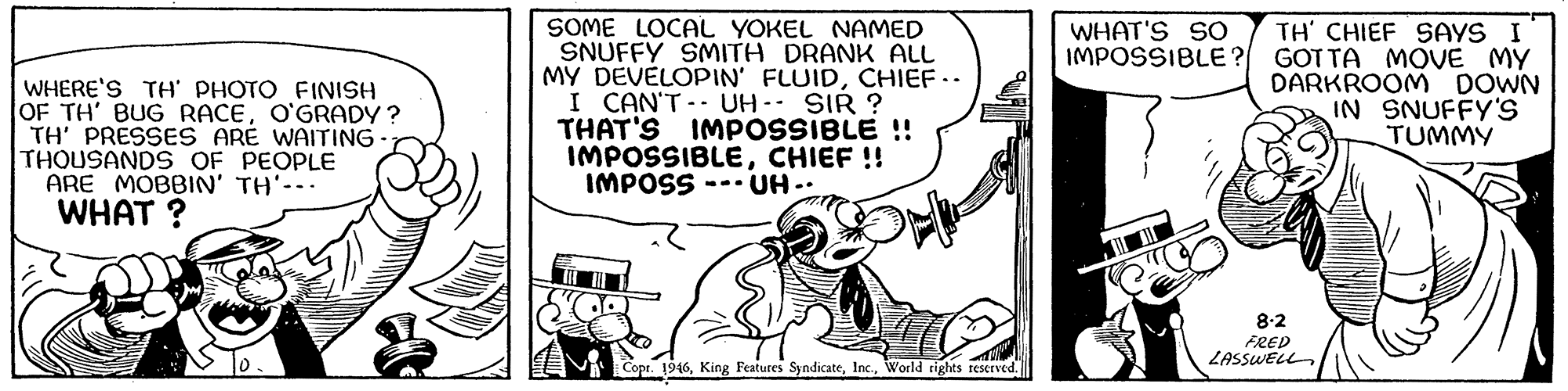 Barney Google And Snuffy Smith Vintage Comic Strip 1946-08-02 | Comics ...