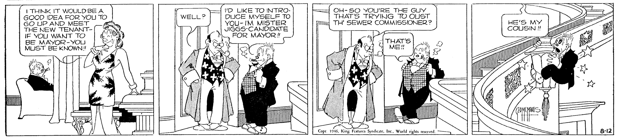 Bringing Up Father Comic Strip 1946-08-12 | Comics Kingdom