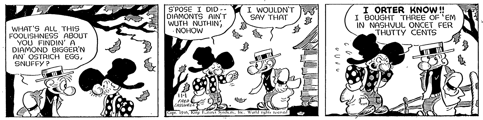 Barney Google And Snuffy Smith Vintage Comic Strip 1946-11-01 | Comics ...