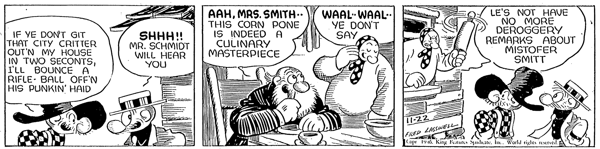 Barney Google And Snuffy Smith Vintage Comic Strip 1946-11-22 | Comics ...
