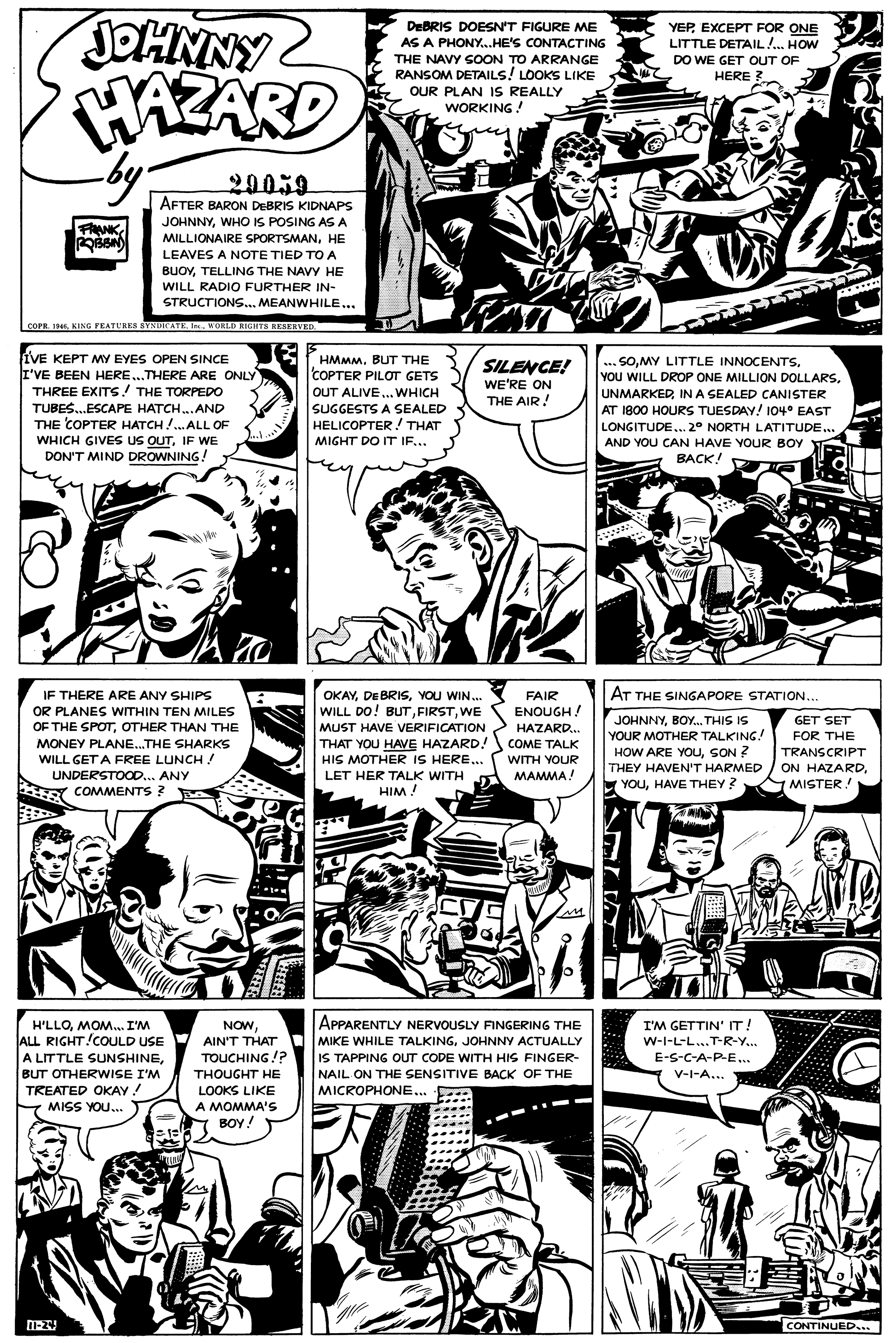 Johnny Hazard Comic Strip 1946-11-24 | Comics Kingdom