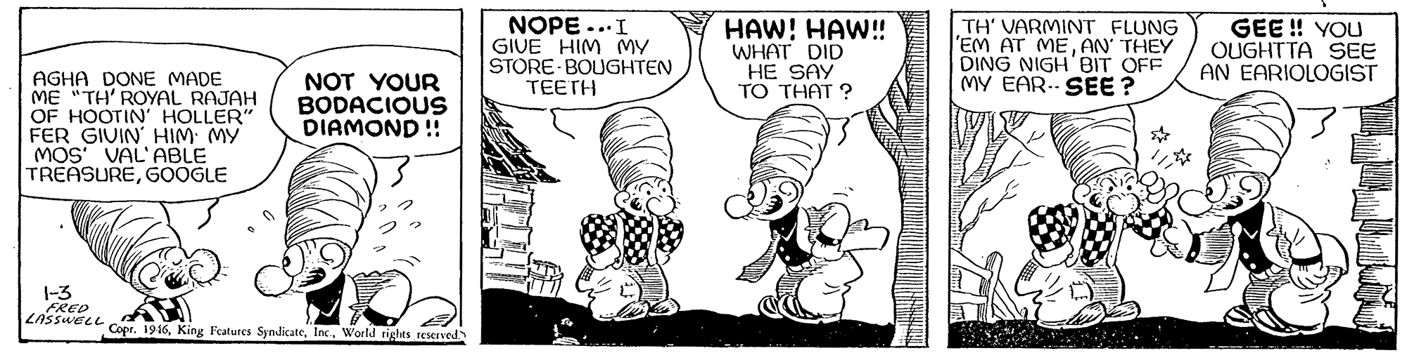 Barney Google And Snuffy Smith Vintage Comic Strip 1947-01-03 | Comics ...