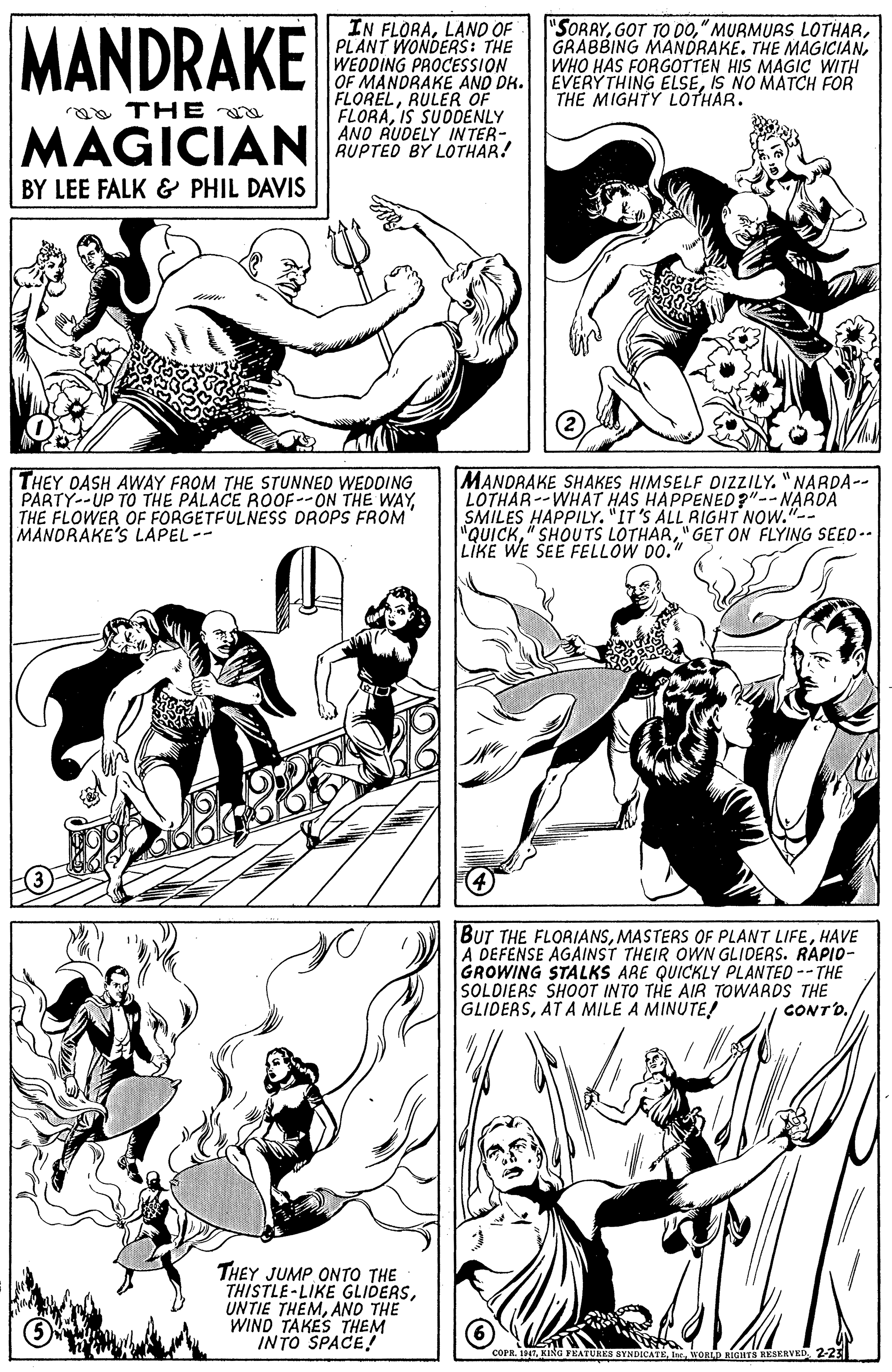 Mandrake The Magician Vintage Sundays Comic Strip 1947-02-23 | Comics ...