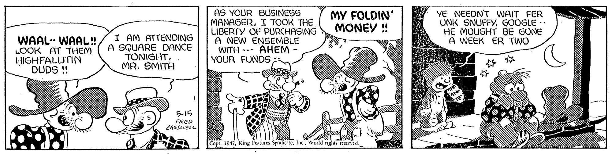 Barney Google And Snuffy Smith Vintage Comic Strip 1947-05-15 | Comics ...