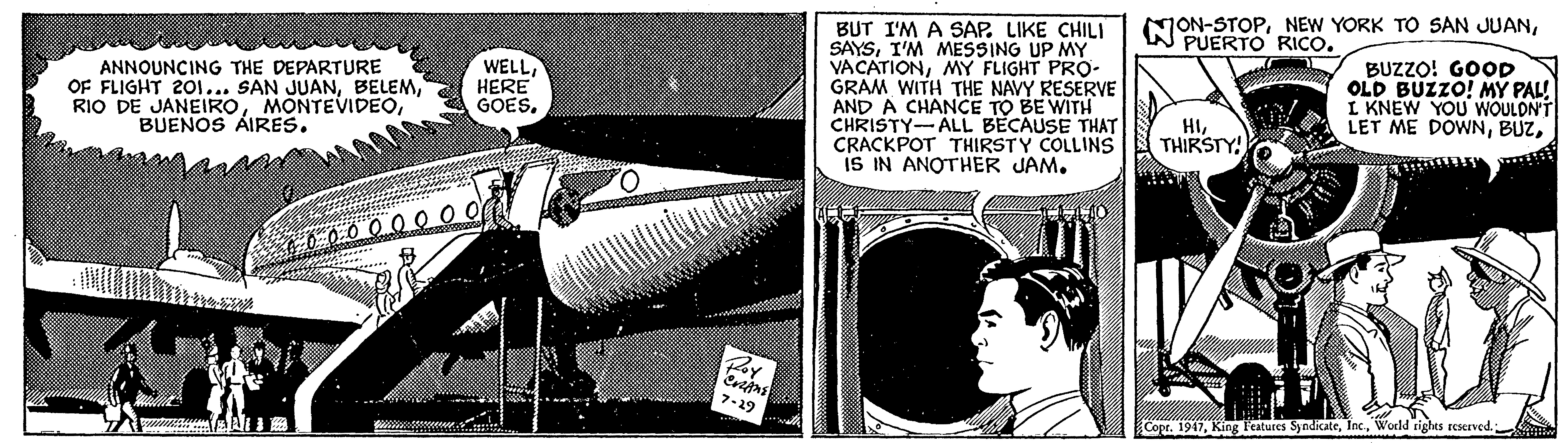Buz Sawyer Comic Strip 1947-07-29 | Comics Kingdom