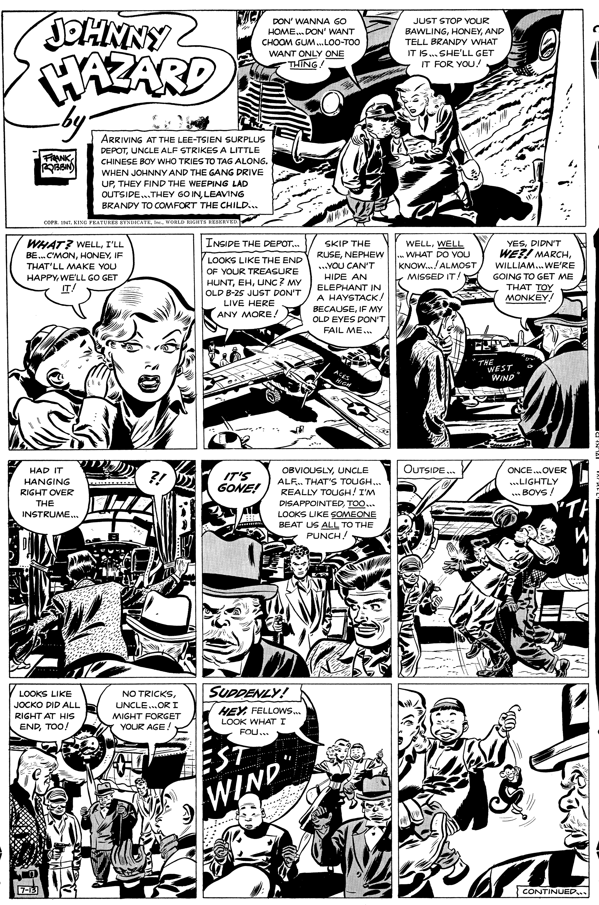 Johnny Hazard Comic Strip 1947-07-13 | Comics Kingdom