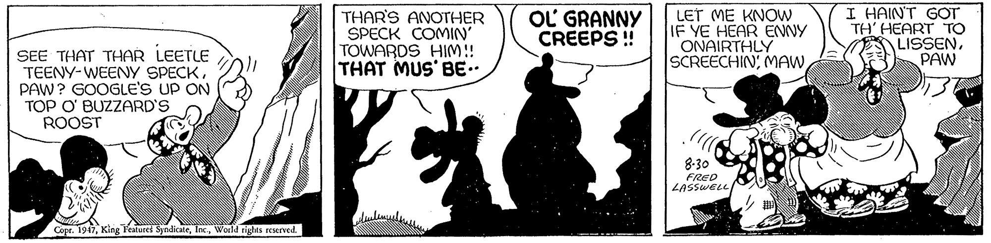 Barney Google And Snuffy Smith Comic Strip 1947-08-30 | Comics Kingdom