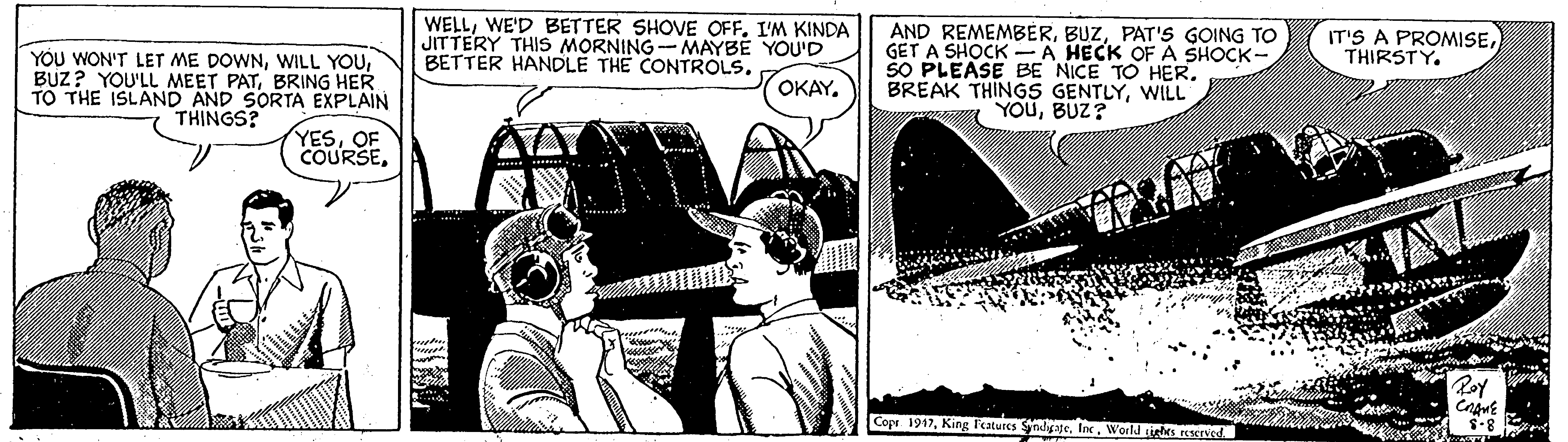 Buz Sawyer Comic Strip 1947-08-08 | Comics Kingdom