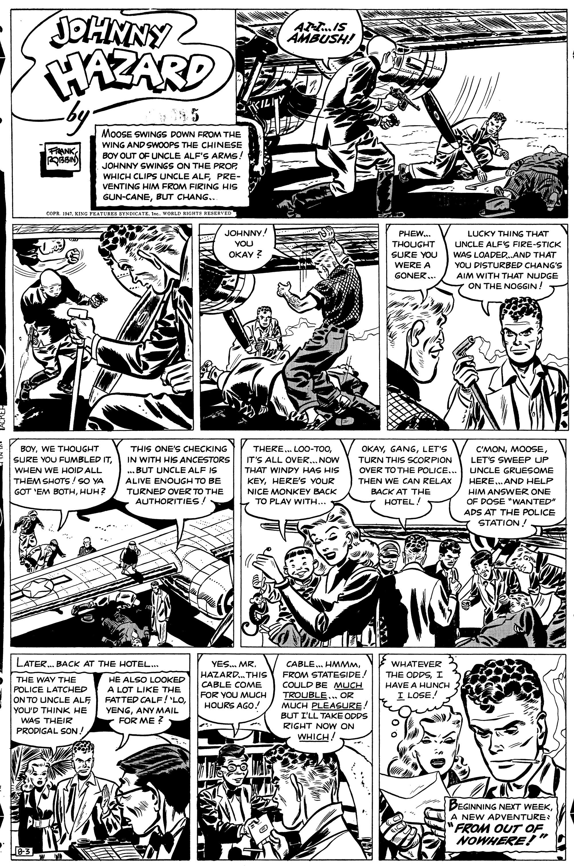 Johnny Hazard Comic Strip 1947-08-03 | Comics Kingdom