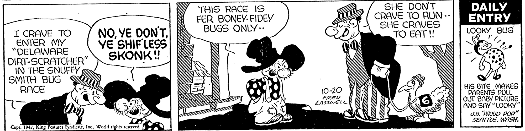 Barney Google And Snuffy Smith Comic Strip 1947-10-20 | Comics Kingdom