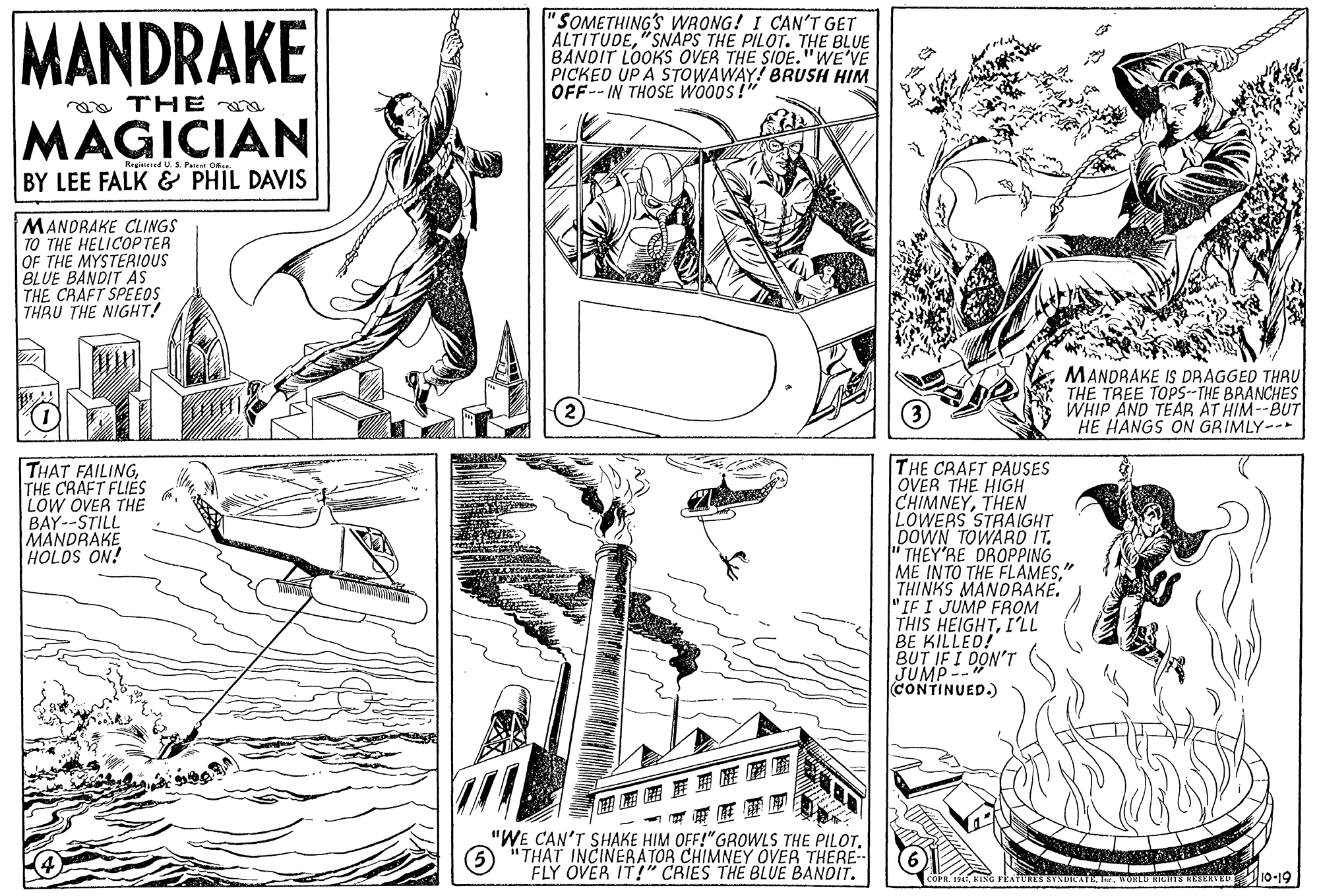 Mandrake The Magician Vintage Sundays Comic Strip 1947-10-19 | Comics ...