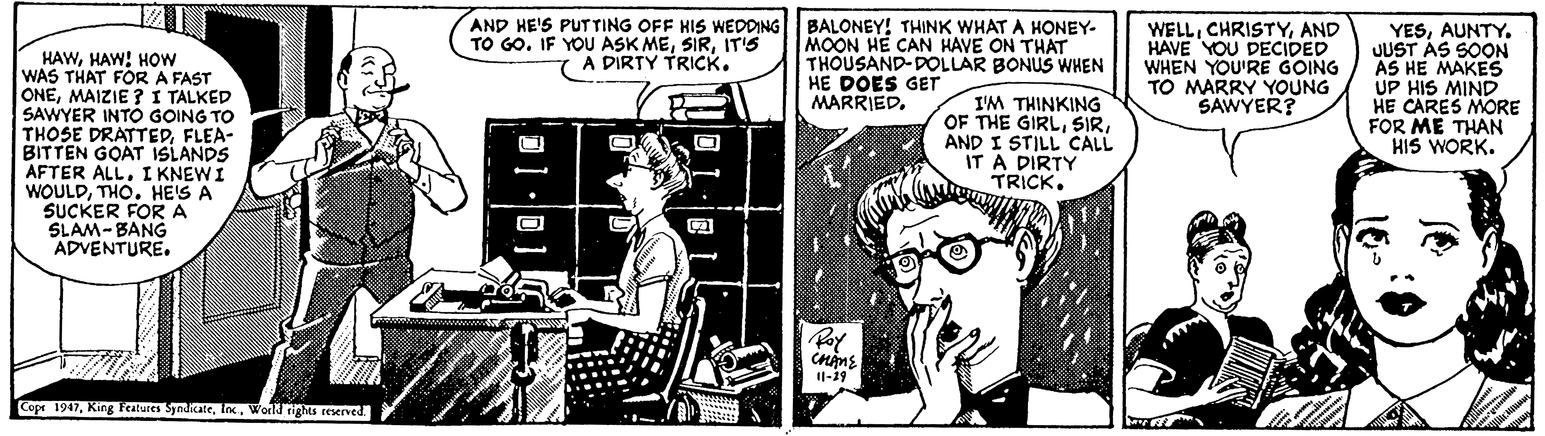 Buz Sawyer Comic Strip 1947-11-29 | Comics Kingdom