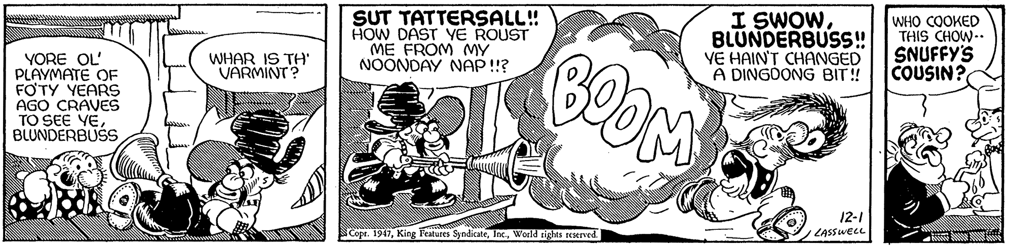 Barney Google And Snuffy Smith Vintage Comic Strip 1947-12-01 | Comics ...
