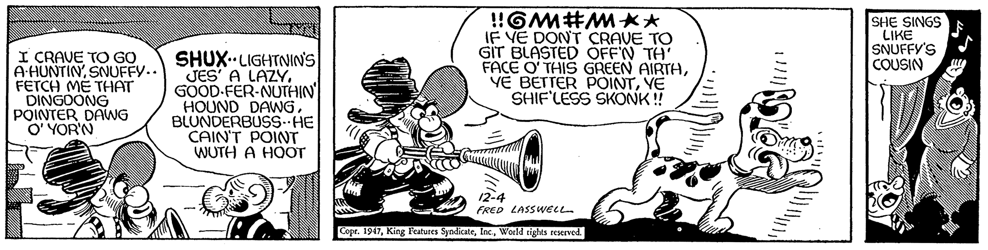 Barney Google And Snuffy Smith Vintage Comic Strip 1947-12-04 | Comics ...