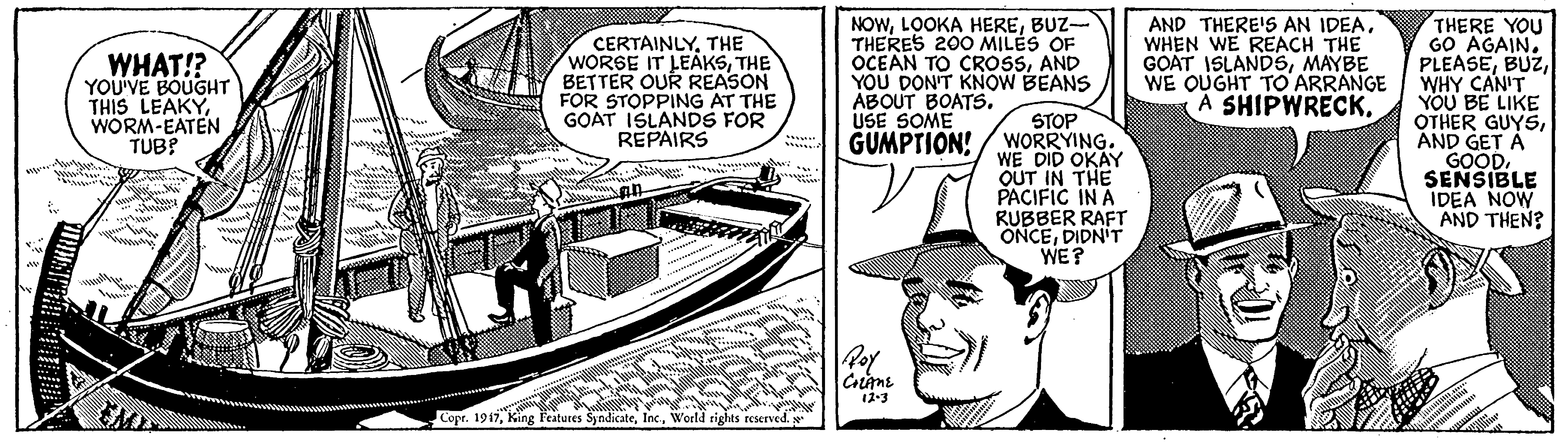 Buz Sawyer Comic Strip 1947-12-03 | Comics Kingdom