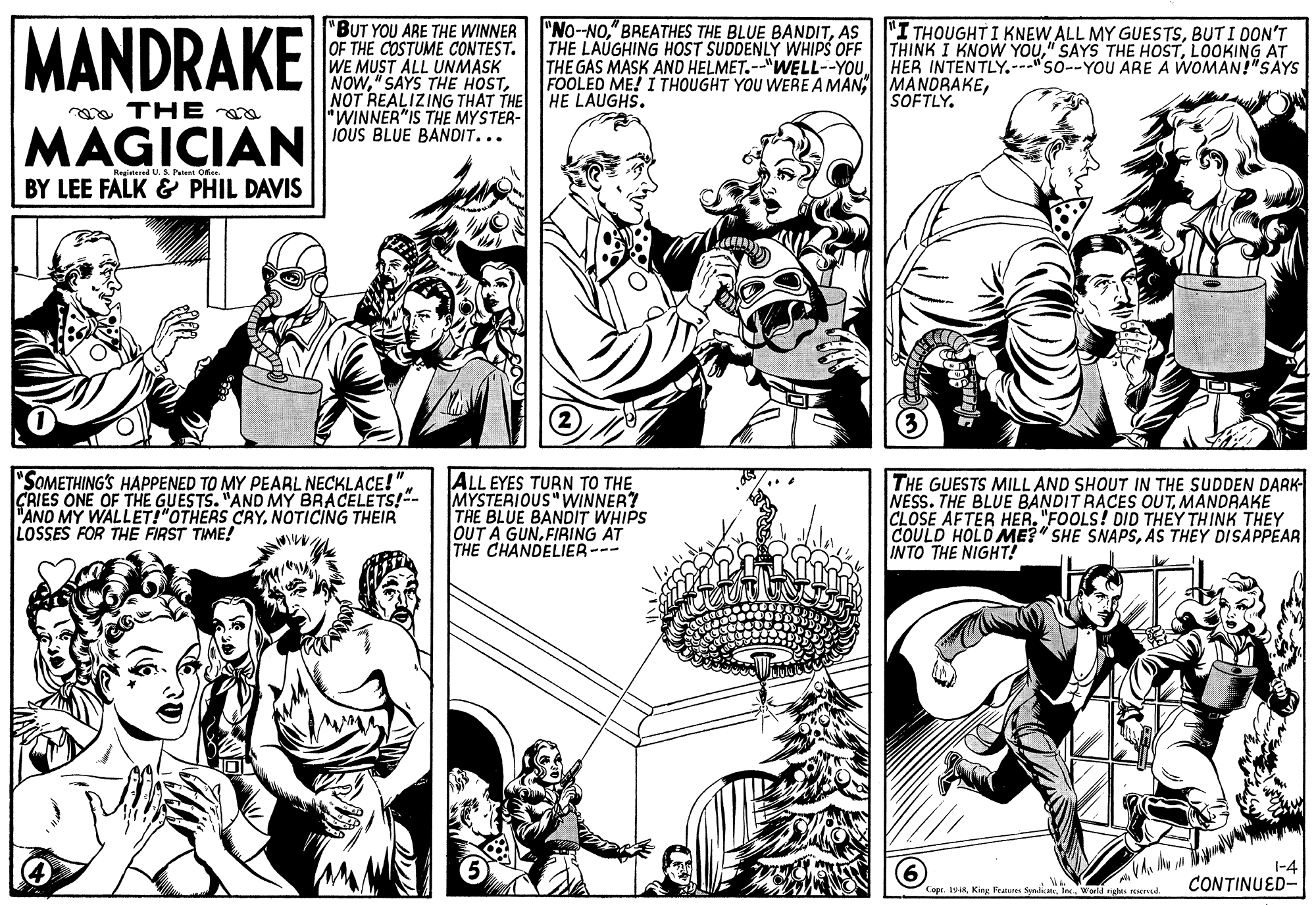 Mandrake The Magician Vintage Sundays Comic Strip 1948-01-04 | Comics ...