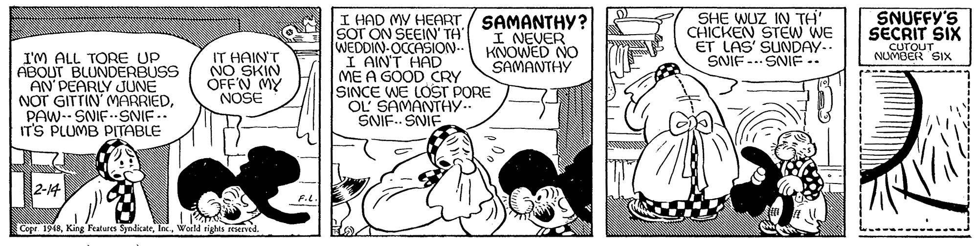 Barney Google And Snuffy Smith Vintage Comic Strip 1948-02-14 | Comics ...